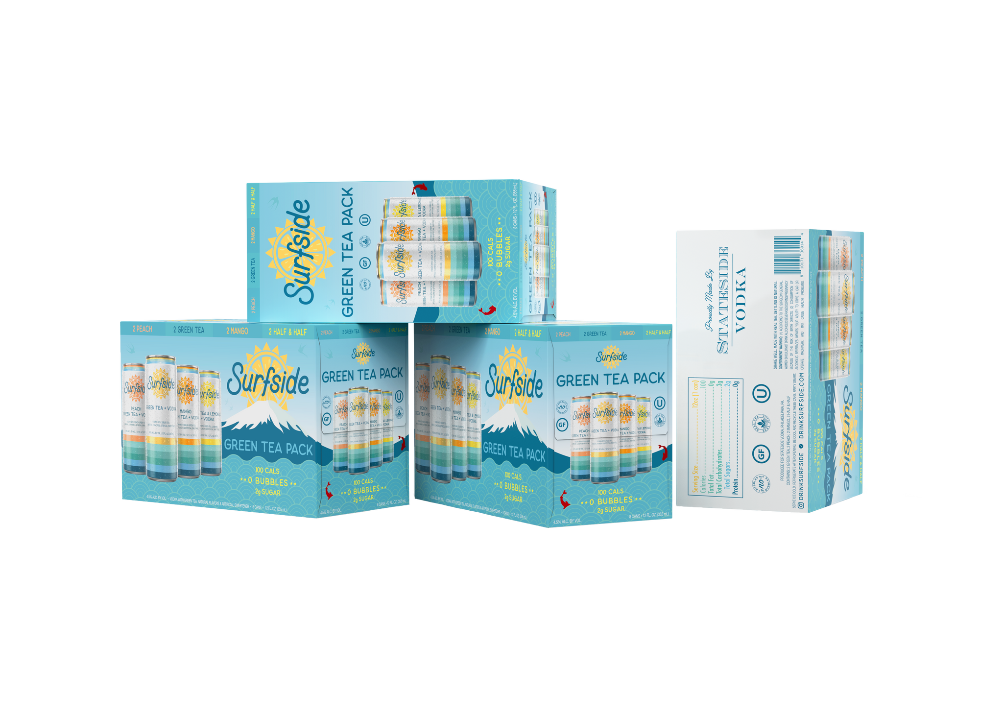 Surfside Green Tea + Vodka Variety 8 Pack – Stateside Vodka BevStack