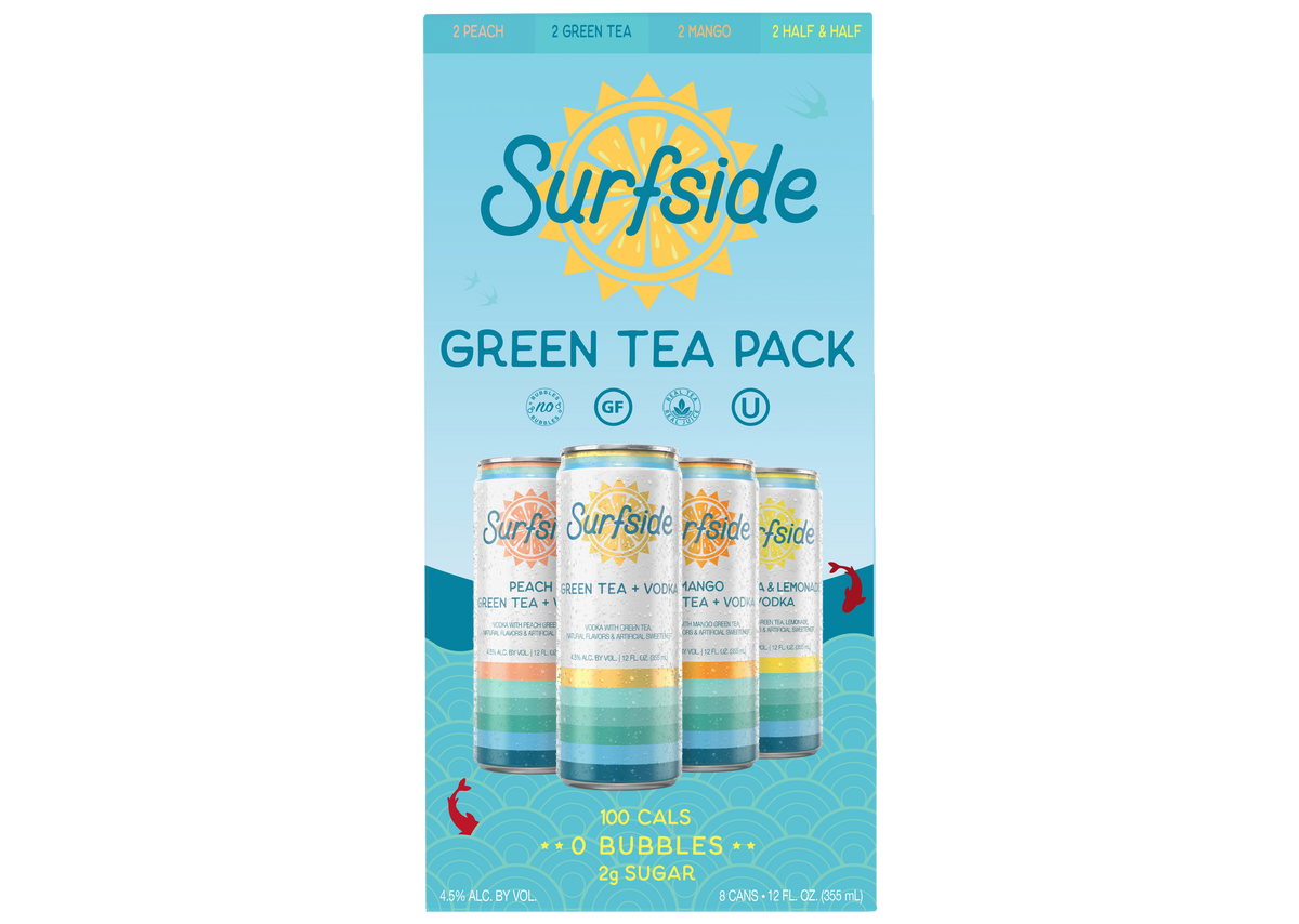 Surfside Green Tea + Vodka Variety 8 Pack – Stateside Vodka BevStack