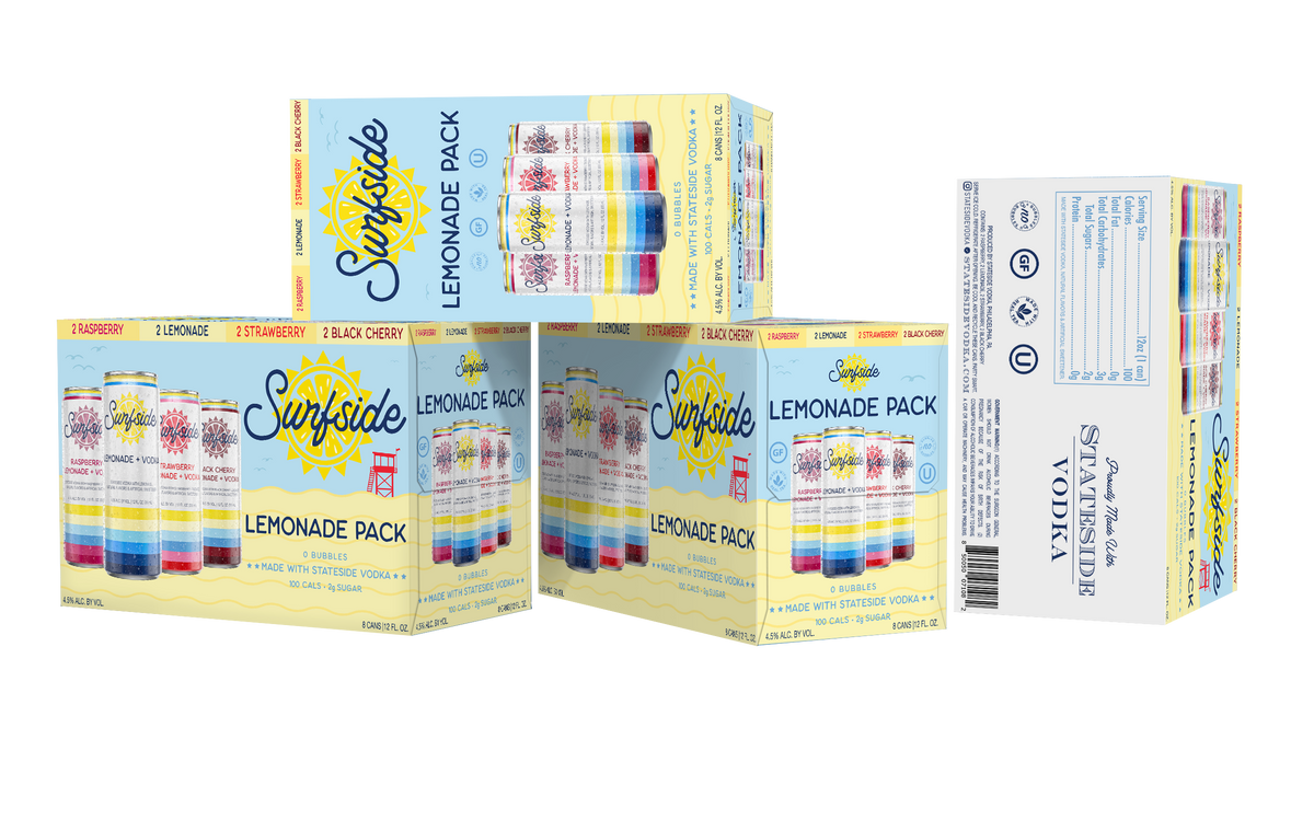 Surfside Vodka Lemonade Starter Pack - 8 Pack – Stateside Vodka BevStack