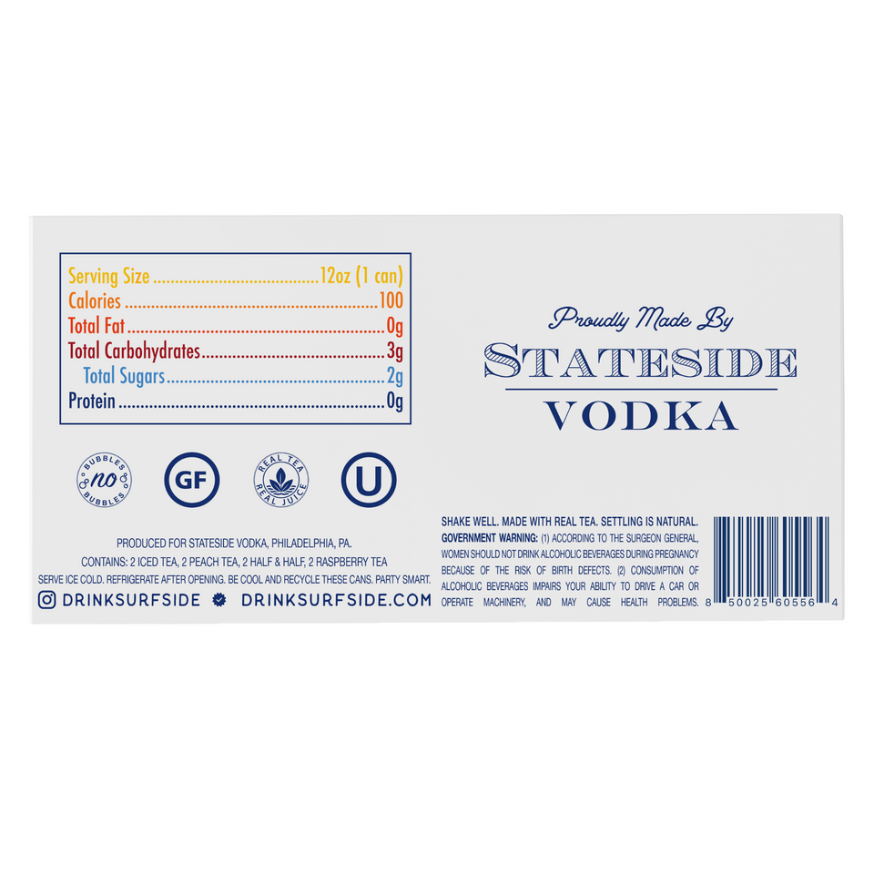 Surfside Iced tea Pack - 8 Pack – Stateside Vodka BevStack