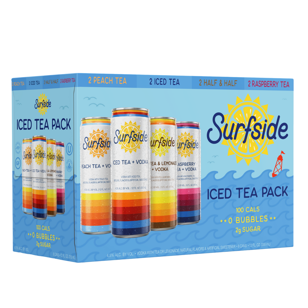 Surfside Iced tea Pack - 8 Pack – Stateside Vodka BevStack
