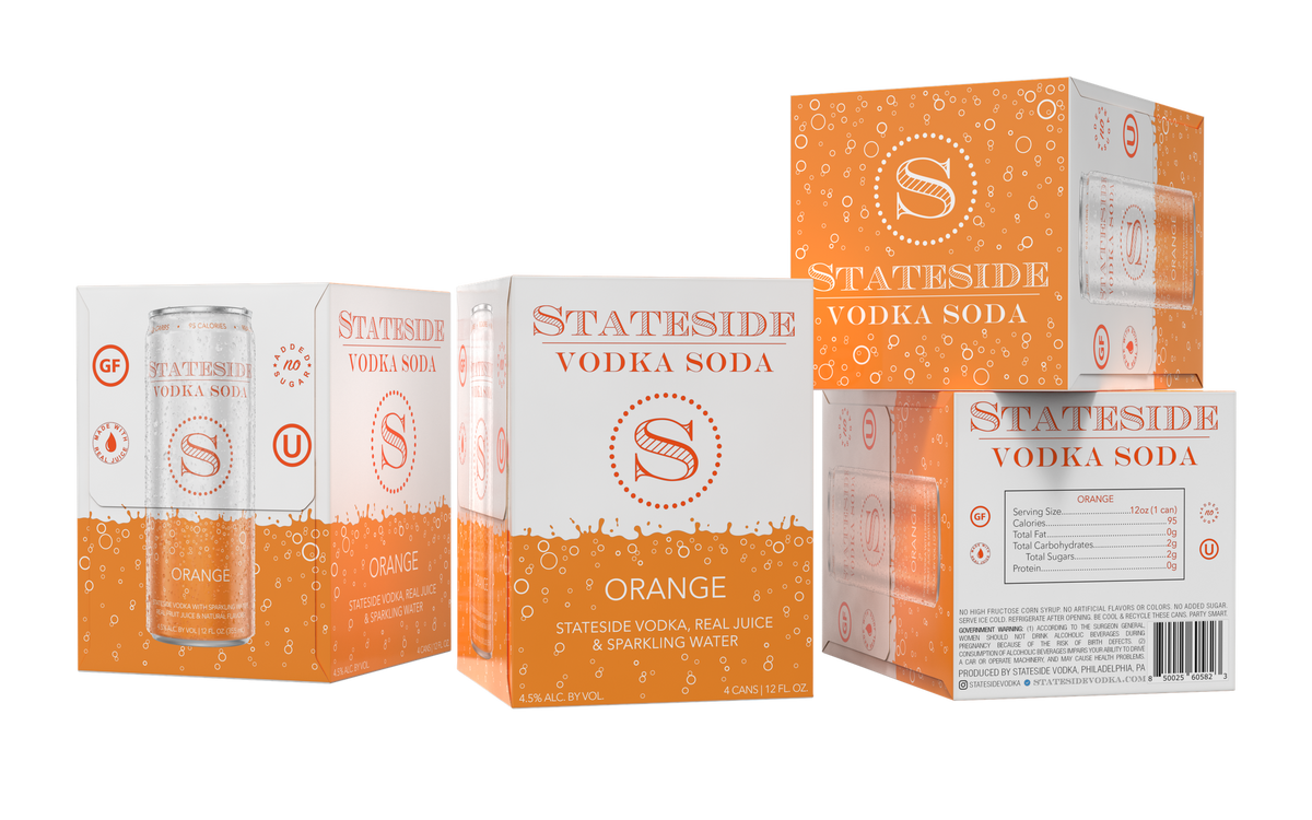 Stateside Vodka Soda Orange - 4 Pack – Stateside Vodka BevStack
